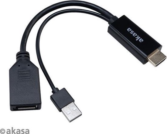 Akasa HDMI naar DisplayPort Adapter met USB power cable 4K@60Hz | bol.