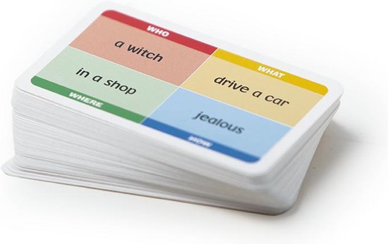 Drama Nerds WIEWATWAARHOE dramakaartjes Engels Junior - educatief spel ...