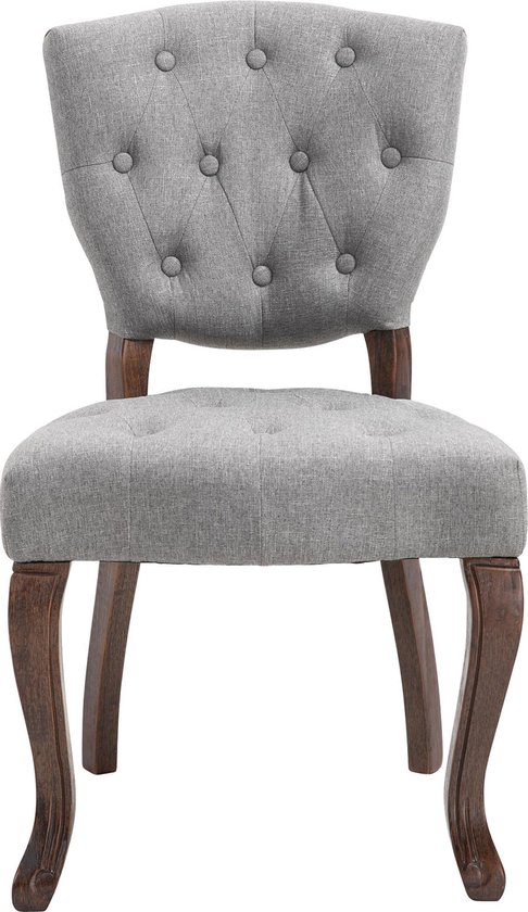 Eetkamerstoel - Stoel - Stof - Antiek grijs | bol.com