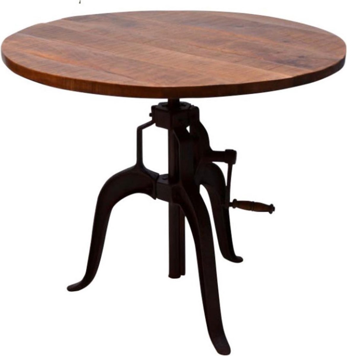 bol.com | Eettafel mangohout 75 cm rond hoogte verstelbaar