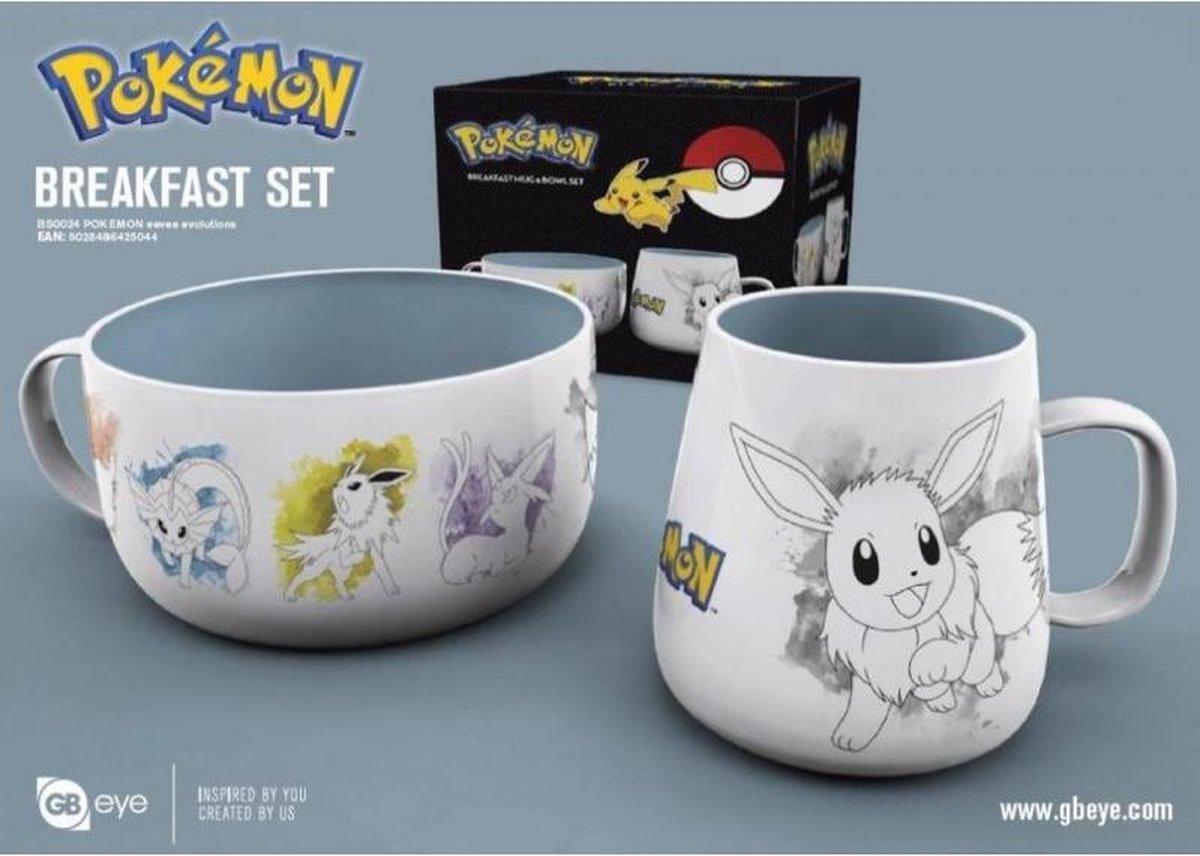 [Merchandise] GBeye Pokemon Breakfast Set Eevee Evolutions | bol.com