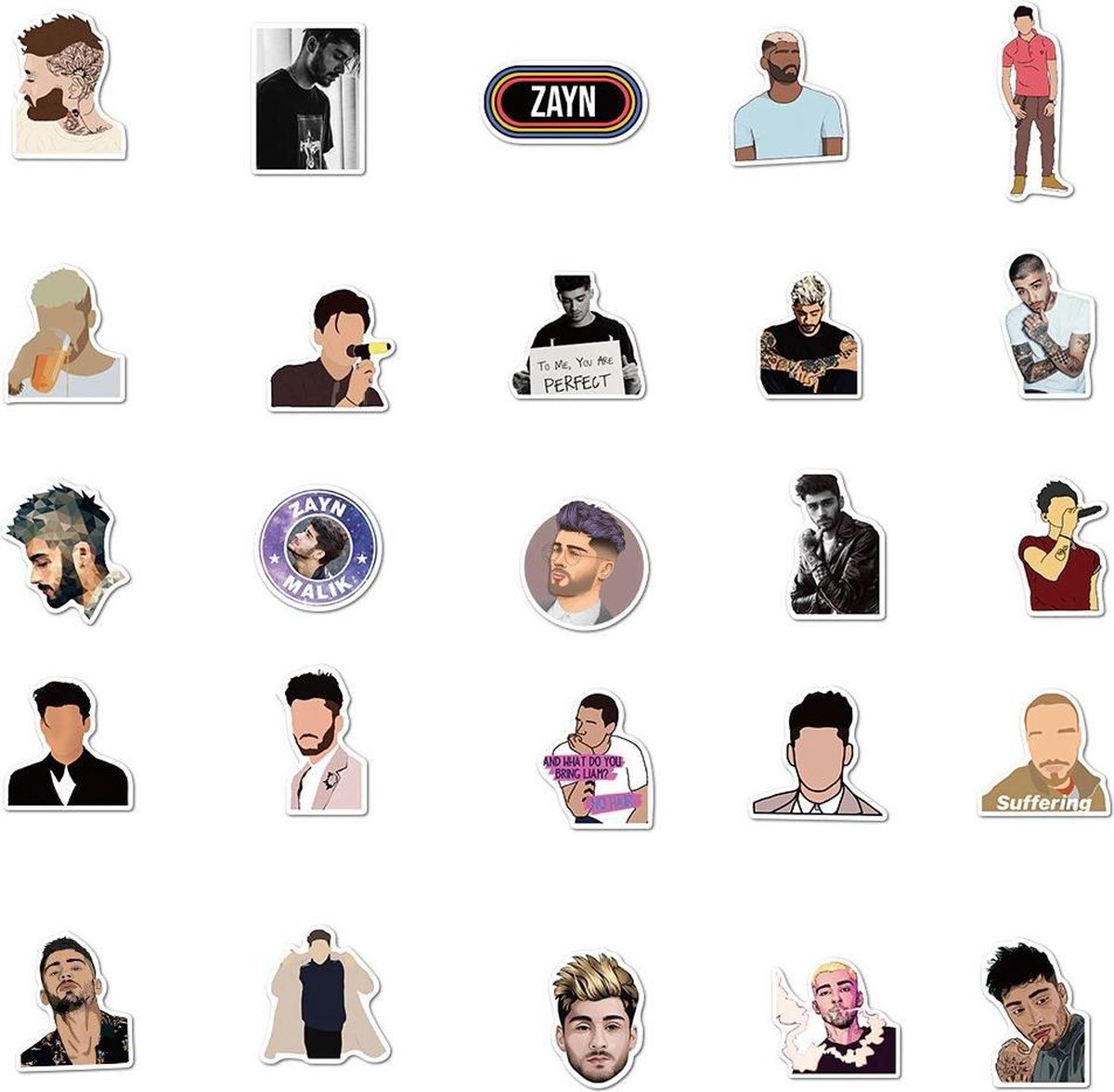 Zayn Malik One Direction sticker mix - 50 stickers 1D | bol.com