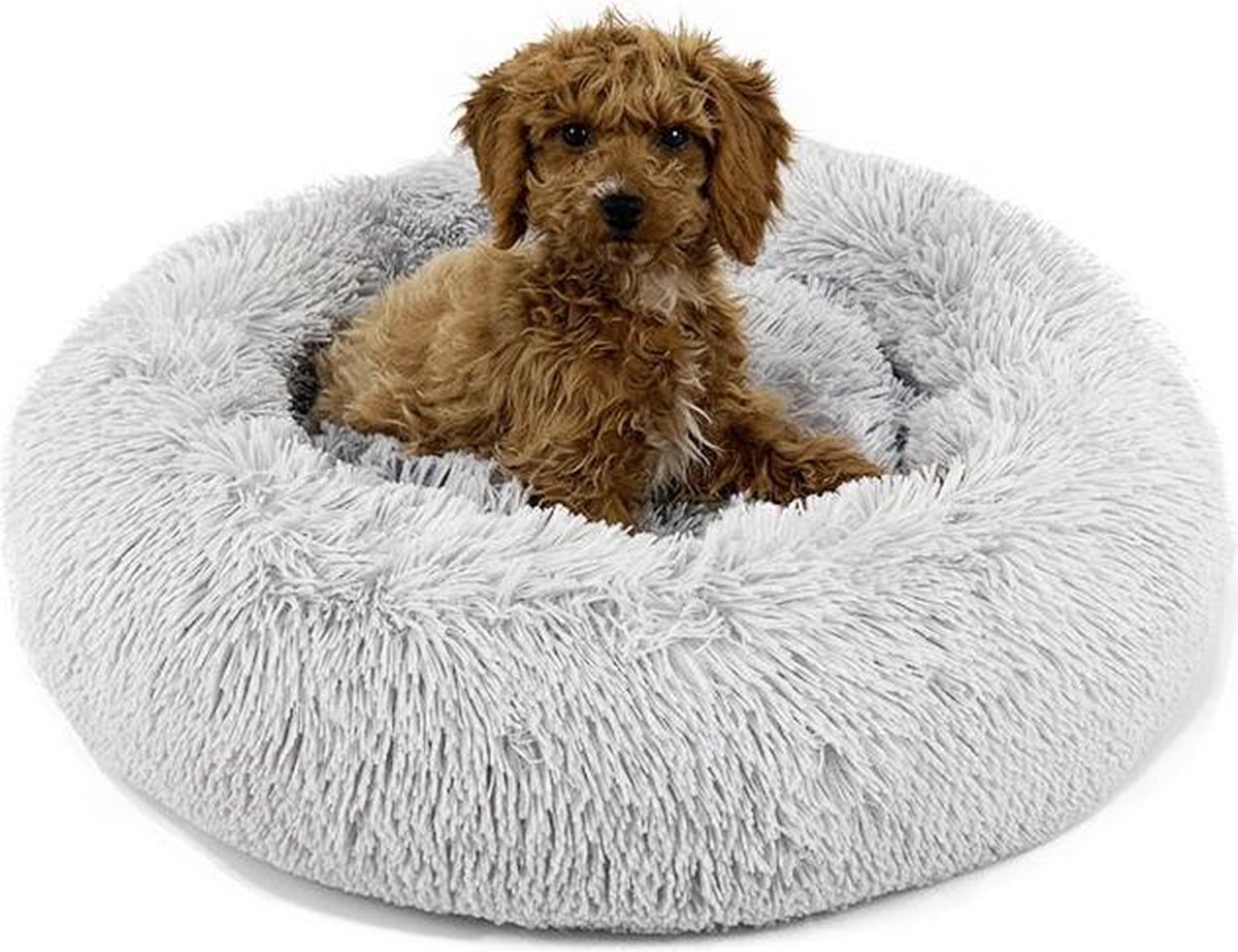 Fluffy Friend hondenmand - kattenmand - 80 cm - hondenbed - grijs ...