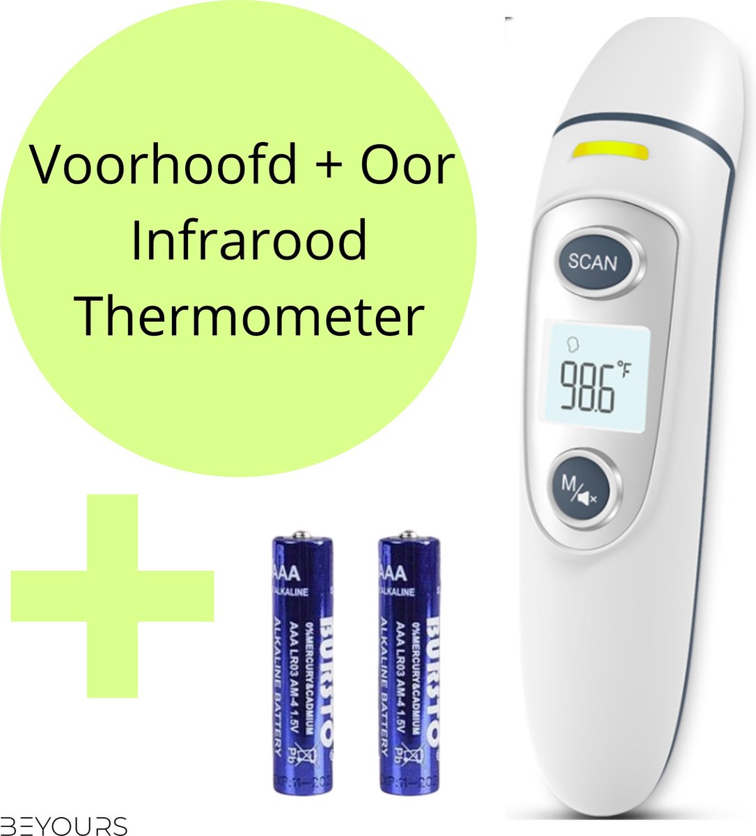 Digitale infrarood thermometer - Thermometer Lichaam Voorhoofd Oor ...