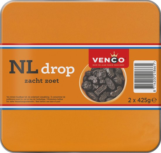 Venco Blik NL Drop - Snoeppot 850 Gram | bol