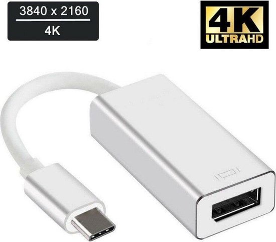 DrPhone DPC2 - USB-C 3.1 Adapter Thunderbolt 3 - USB-C Naar Displayport ...
