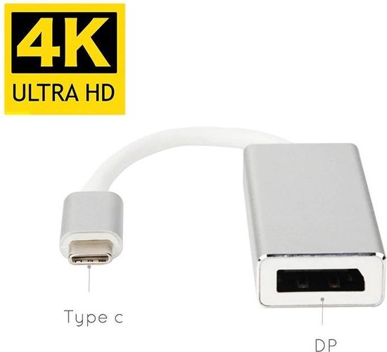 DrPhone DPC2 - USB-C 3.1 Adapter Thunderbolt 3 - USB-C Naar Displayport ...