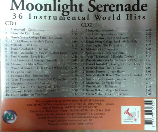 Moonlight serenade - 36 Instrumental world hits, Moonlight Serenade ...