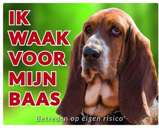 Engelse Basset Waakbord - Ik waak voor mijn baas | bol