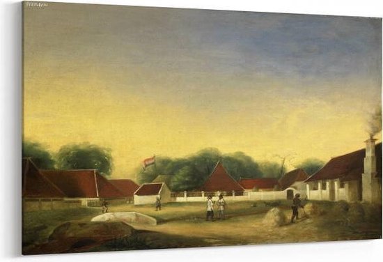 Schilderij - Suikerfabriek (?) op Java — 100x70 cm | bol.com