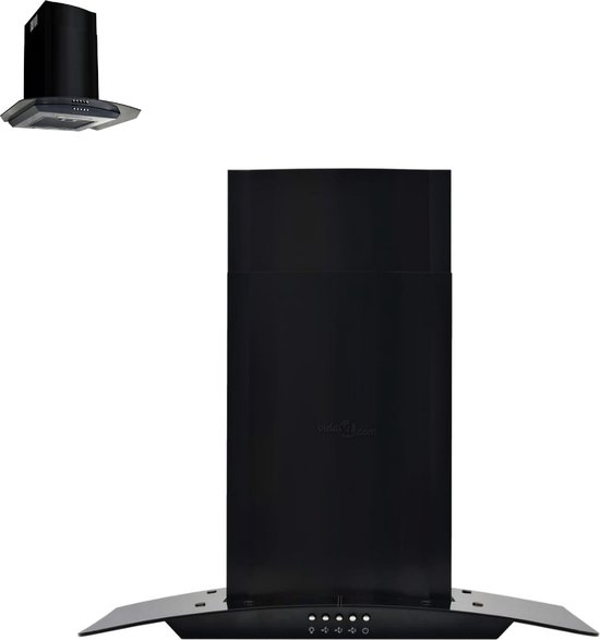 Afzuigkap - 60 cm -Onderbouw - Afzuigkappen - Met koolstoffilter - Schuin - Zwart | bol