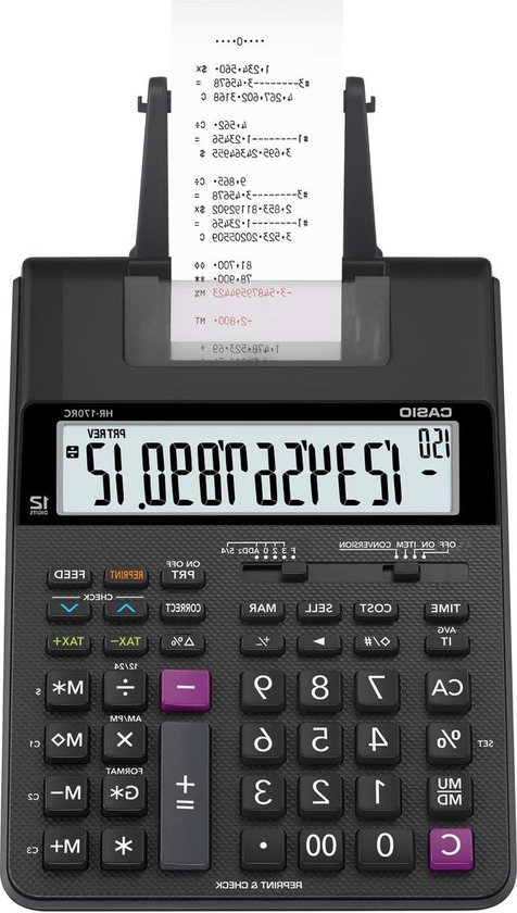 Mini Desktop Printing Calculator - klein formaat met 100 rollen papier ...