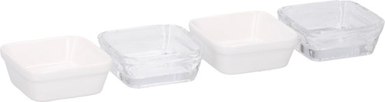 2x Set van 4x amuse/tapas serveerschaaltjes - Keukenbenodigdheden ...