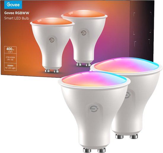 Govee Smart LED Bulb GU10 RGBWW - 16 miljoen kleuren - 2-pack | bol