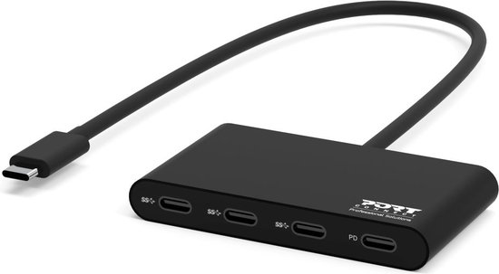 Port Connect - USB-C Hub - 3x USB-C Poorten - 1x USB-C - 100W PD - 30 ...