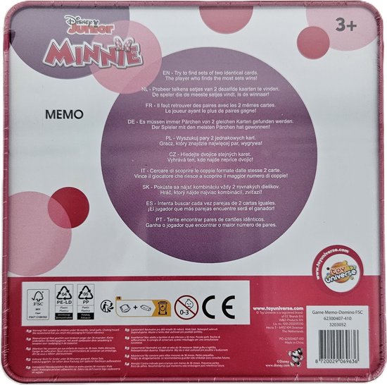 Disney Junior Minnie Mouse Memory spel in blik | Games | bol