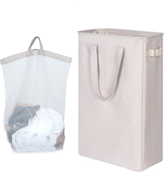 Wasmand 50l - Hoge wasmand met afneembare en wasbare binnenzak - Kleine ...