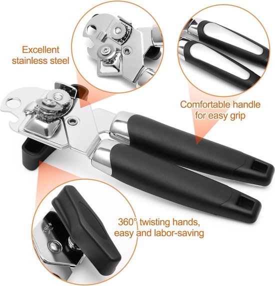 Handmatige blikopener 3-in-1 instelbare multifunctionele blikopener van ...