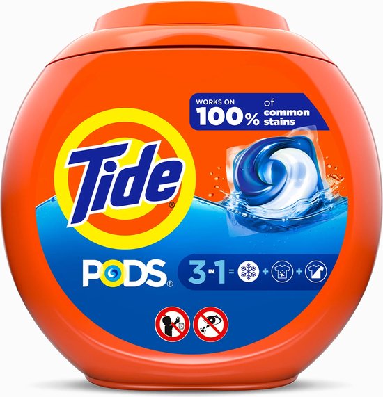 Tide Turbo Original Wasmiddel Pods, 81 Stuks – Snel Oplossende Pods ...