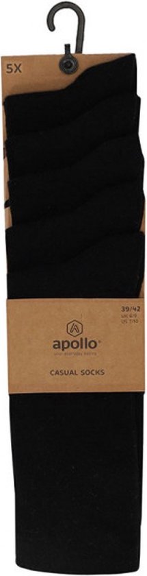 Apollo heren sokken uni 40/46 Zwart | bol