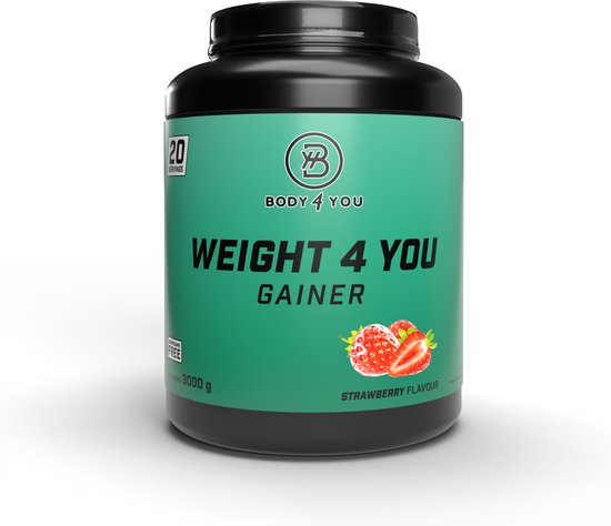 Body4You | Weight Gainer | Bulken – 3000 gram – Aardbei - Ideaal voor ...