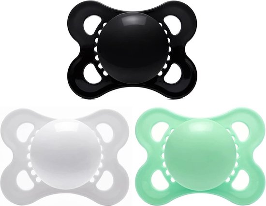 Volwassenen Maat Fopspeen 3 Paci Pack - Groen Zwart Wit - Bigshield ...