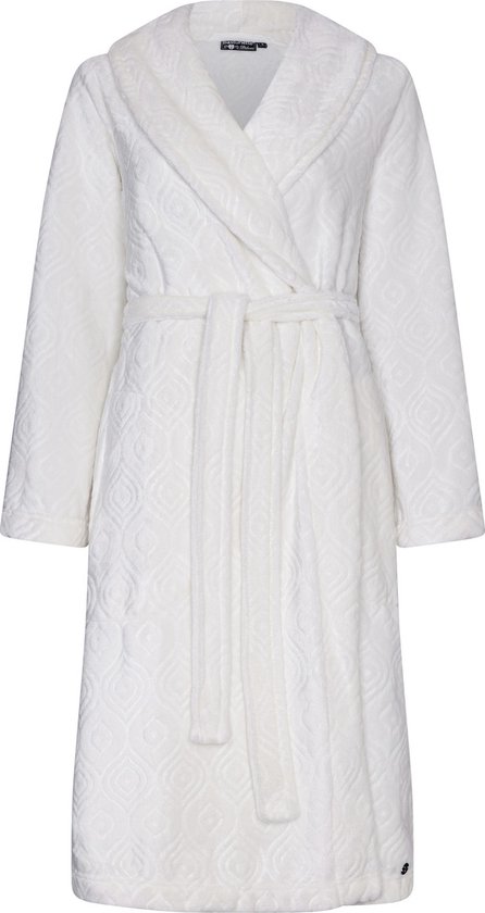 Duurzame fleece badjas wit - Wit - Maat - XL | bol