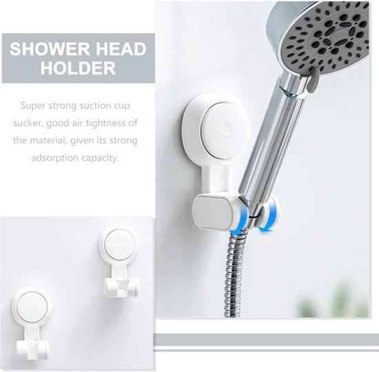 Douchehouder met zuignap voor handdouche - universeel instelbaar - 2 ...