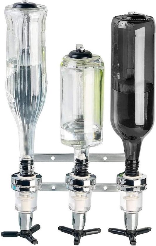 Muur flessenhouder - voor 3 flessen - bar accessoire | bol