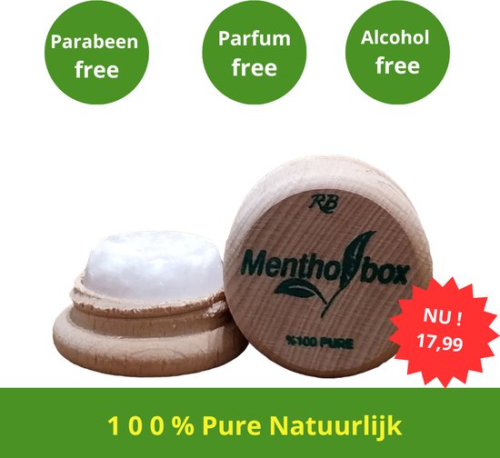 Mentholbox - Migraine steen - Menthol steen - Massage steen - Pijn ...