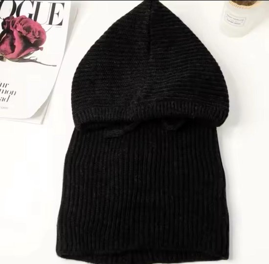 Balaclava/Trendy Gebreide Capuchon Bivakmuts voor Dames - Stijlvol ...