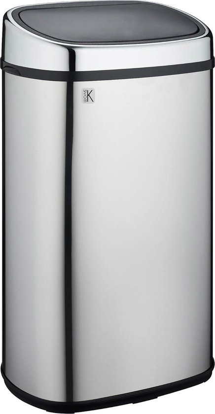 Poubelle 60L CITY Inox - One Touch Afvalbak met Sensor vuilnisbak 60 ...