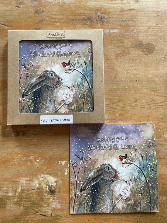 Alex Clark Kerstkaarten Konijn ~Christmas Hare' | bol