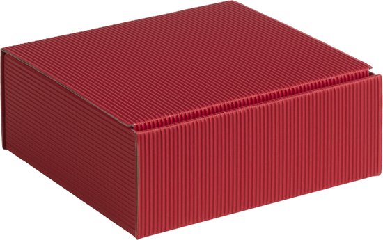 Geschenkdoos ribbelkarton 15x14x5,5cm ROOD (100 stuks) | bol