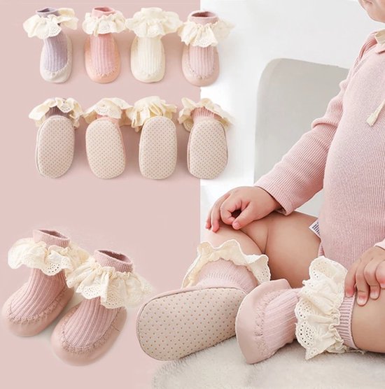 First walker/ slofjes / antislip/ neutrale kleuren/ kraam cadeau ...