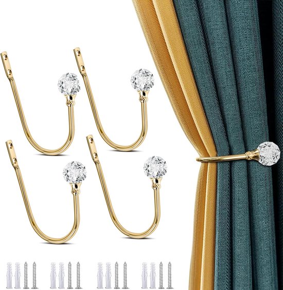 Gordijn Embrasse - 4 Stuks Gordijnhouders - Hoge Kwaliteit - Gordijn ...