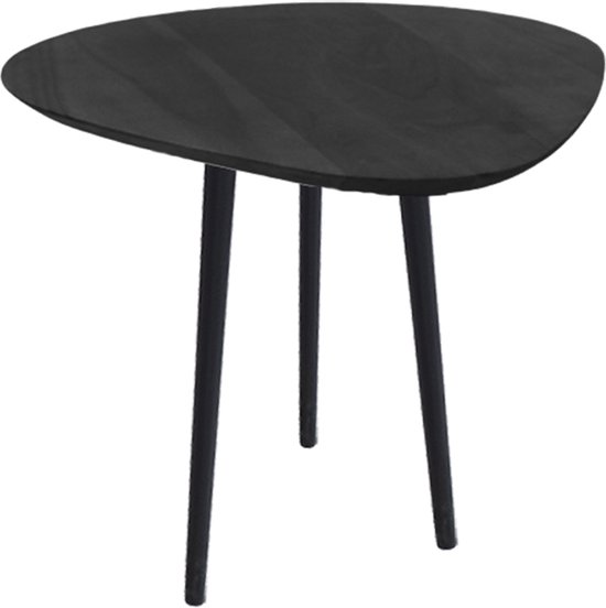 by Mooss - Bijzettafel - Driehoek - Hout - Metaal - Zwart - Driepoot | bol