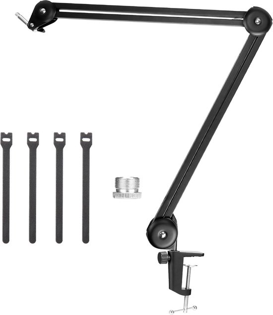 360° Rotating Microphone Arm with Desk Mount - Adjustable & Foldable ...
