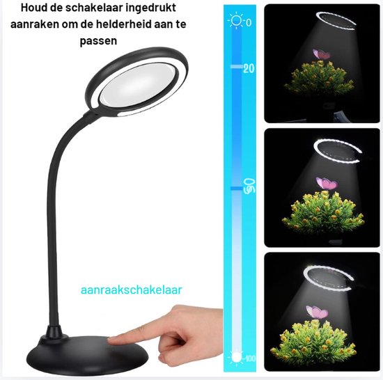 Vloer Loeplamp - Met Verlichting - Verstelbaar - Met Standaard ...