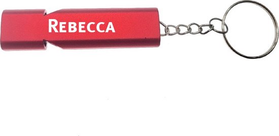 Sleutelhanger - Fluit - Met Naam - Rebecca - Rood - Veiligheid | bol