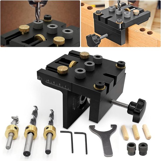 Deuvel sjabloonset 3-in-1 met 6/8/10/15 mm boorset - gereedschap voor ...