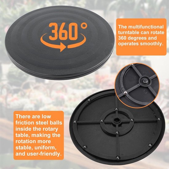 Multifunctioneel draaibaar platform - 2 stuks - 20 cm - draaischijf 360 graden - voor... | bol