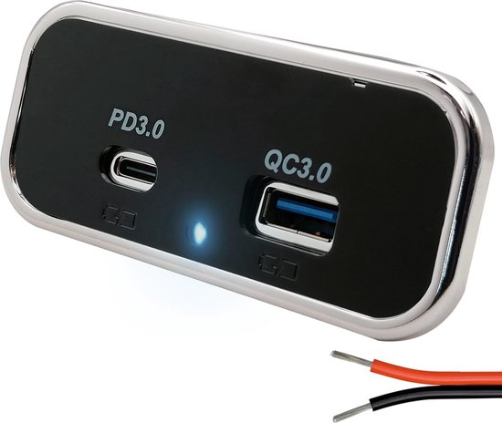 ProRide 12V USB C Autolader 2 Poorten Opbouw - USB A + USB C ...