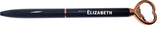 Pen Met Gravering - Hartje - Met Naam - Elizabeth - Zwart | bol