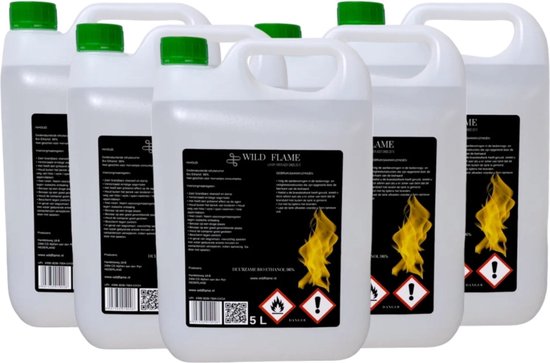 Wild Flame Duurzame Bio Ethanol Brandstof 96 % 25 Liter Jerrycan ...