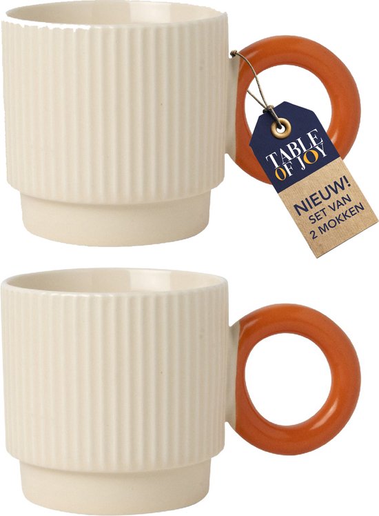 Table of Joy Luka Mokken set van 2 Beige 32 cl. | bol