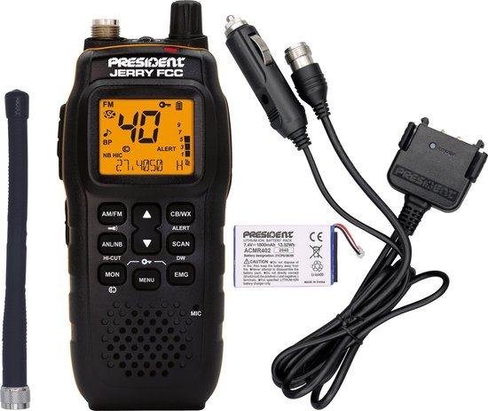 CB President Jerry - CB Handheld - CB Portofoon - CB Radio - AM/FM - 27 MHz | bol