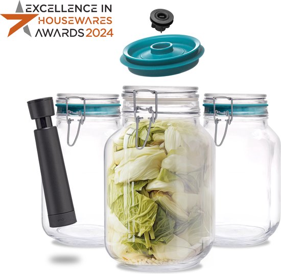 Airtender Bormioli Rocco Fido - Set van 3x 2000 ml Weckpotten ...