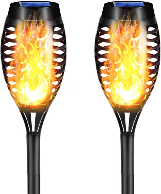 Solarlampen op zonne-energie voor buiten tuin - Tuinfakkels met ...