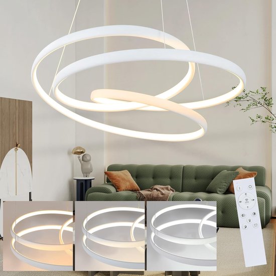 Hanglamp LED hanglamp eettafel - hanglamp dimbaar 55W eettafel lamp ...